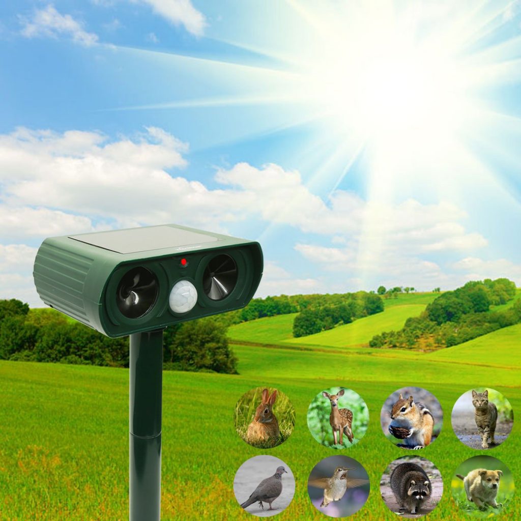 Solar Ultrasonic Pest PIR Sensor Animal Repeller