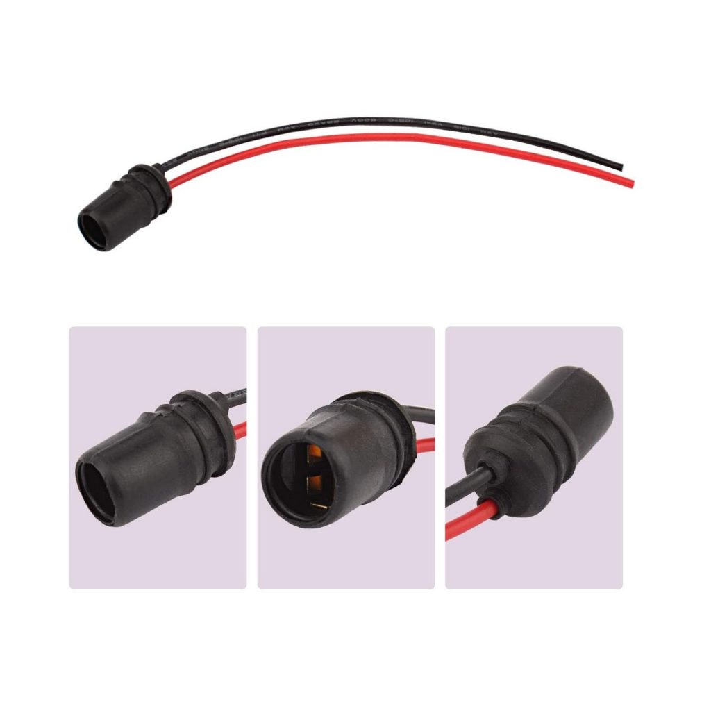 T10 Wire Pigtail Female Globe Bulb Sockets Connector Harness